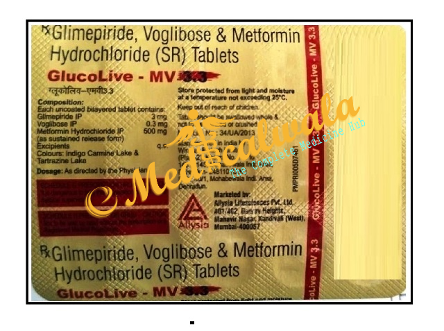 GLUCOLIVE MV 3.3 TABLET - eMedicalwala